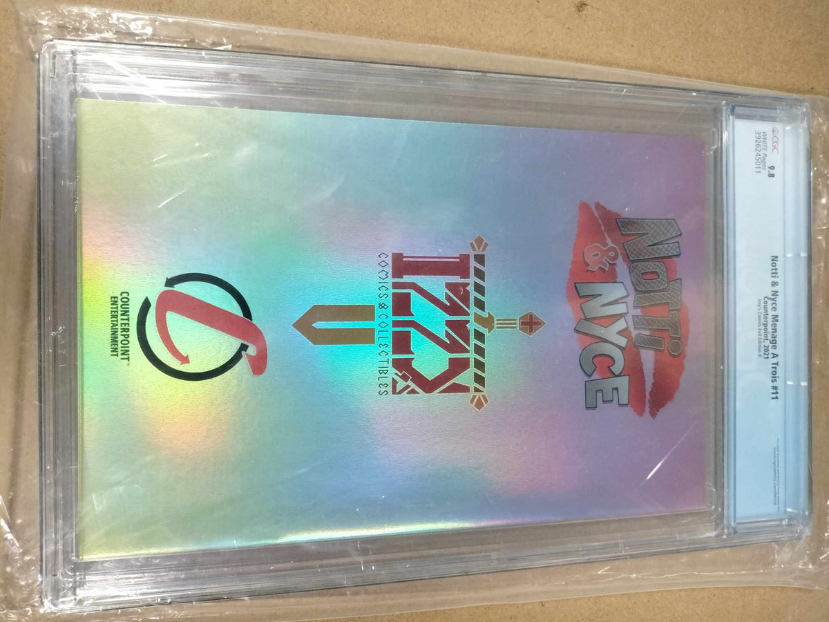 Notti & Nyce Izzy's Comics Foil Virgin Edition Mike DeBalfo 6/10 CGC 9 ...